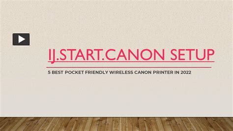 PPT Ij Start Canon PowerPoint Presentation Free To Download Id 962639 NjBiM