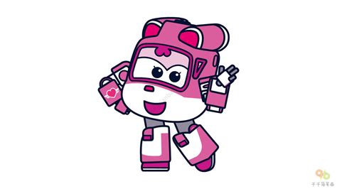 超级飞侠彩笔画 天真无邪的小爱简笔画图片