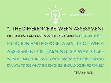 The Difference Between Assessment Of And Assessment For Learning Artofit
