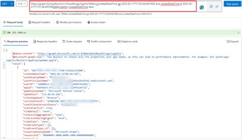 Azure Inconsistent Number Of Rows From Calling Graph Api With The