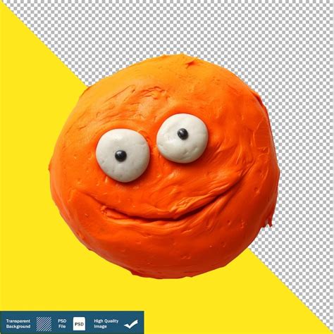 Premium Psd Blob Of Orange Plasticine Colored Burnt Orange Geometric