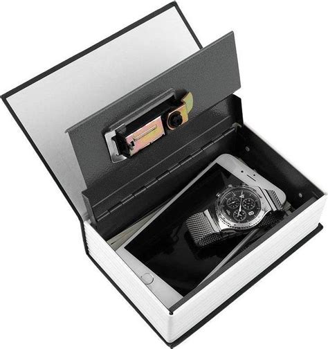 Zwarte Boekkluis Kleine Kluis Mini Kluis Kluis Voor Thuis