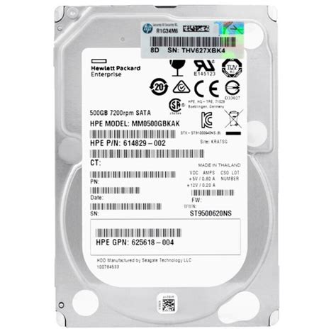 Disco Rigido Hp Mm0500gbkak 500gb 7200rpm Sata Iii 25 614829 002 Ebay