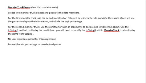 Solved Assignment 4 You Are Creating A Vehicle