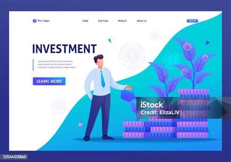 사업가는 투자 자본 소득 증가를 증가시다 플랫 2d 문자 방문 페이지 개념 및 웹 디자인 경제에 대한 스톡 벡터 아트 및 기타 이미지 Istock