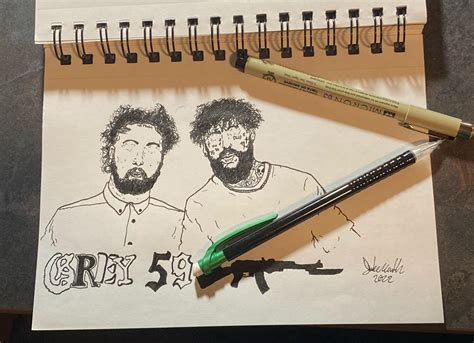 Drawing Of Scrim And Ruby I Did In Ink Rsuicideboys