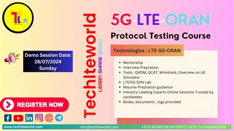 Techlteworld Labs On Linkedin Protocol Testing Course Lte 5g Oran Registration Link