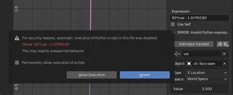 interface why does blender think this driver expression is a security