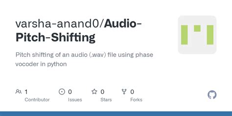 github varsha anand0 audio pitch shifting pitch shifting of an audio