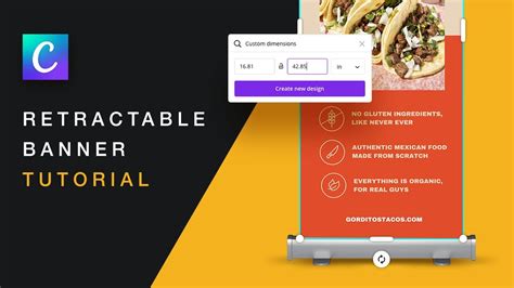 Create A Retractable Banner In Canva Large Format Print Tutorial