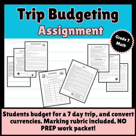Trip Budget And Currency Conversion Assignment By Corner Farm Resource
