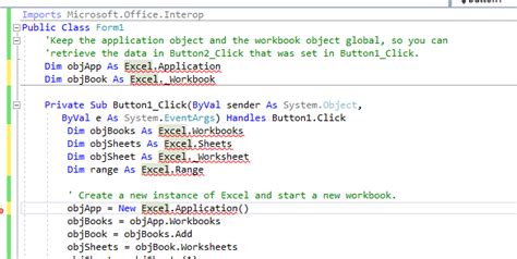 Solved VB Net Imports Statement Not Working As Expected For Excel Experts Exchange