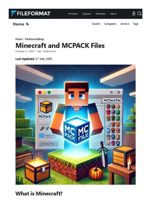 Minecraft Mcpack Files Overview And Support Guide Studocu