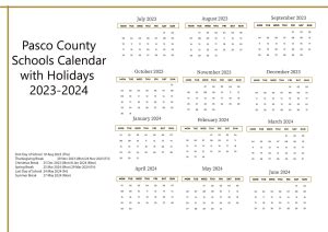 Pasco County Schools Calendar 2024 2025 Academic Year