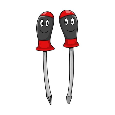 Premium Vector Screwdriver Charcter Cartoon