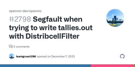 Segfault When Trying To Write Talliesout With Distribcellfilter · Issue 2798 · Openmc Dev