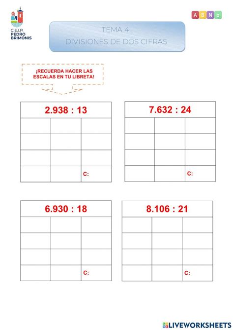 Abn 5º Divisi Free Interactive Worksheets 2307602