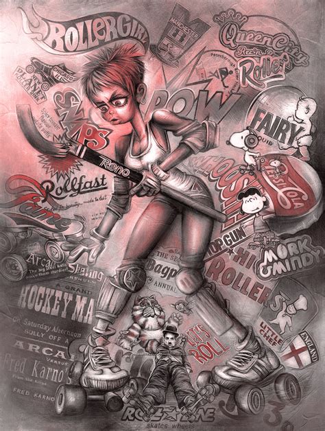 Roller Derby Girls Art
