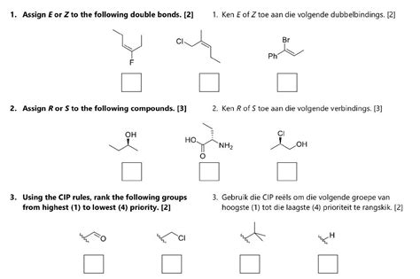 Solved 1 Assign E Or Z To The Following Double Bonds 2 Chegg Com