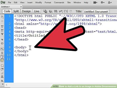 how to add a link to an image in adobe dreamweaver 7 steps