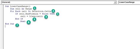 Convert A Range Of Cells To Lower Case With An Excel Macro