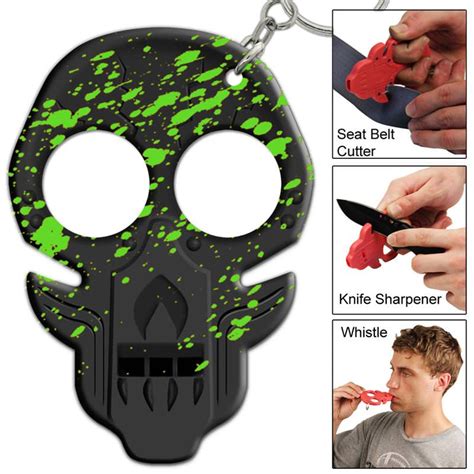 Zombie Uprising Radioactive Splatter Emergency Key Chain 6e4