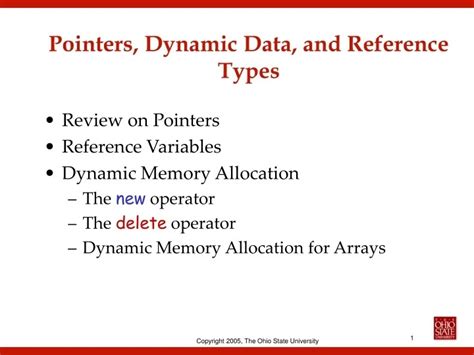 Ppt Pointers Dynamic Data And Reference Types In C Powerpoint Presentation Id9651369