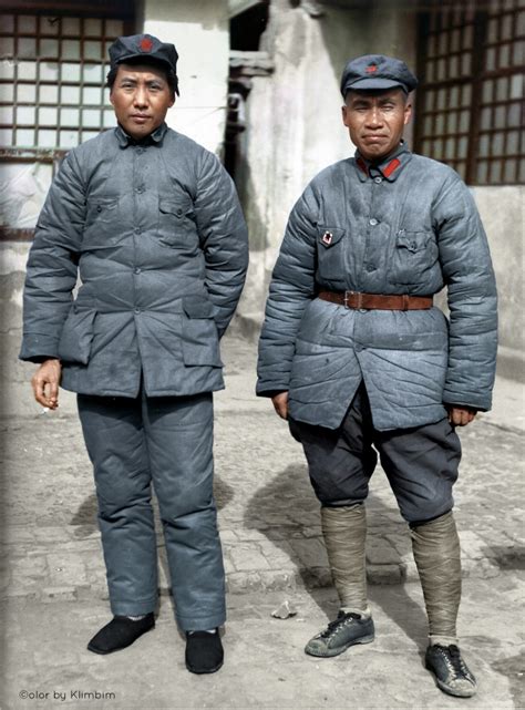 Mao Zedong And Zhu De Мао Цзэдун и Чжу Дэ 1938 Color By Klimbim 02