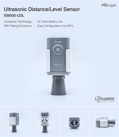 Milesight Ultrasonic Distance Level Sensor Em500 Udl Mcci