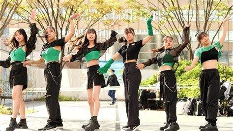 博多女子高等学校 4k60p Fearlessle Sserafim 르세라핌 2022108 博多駅前広場 学生