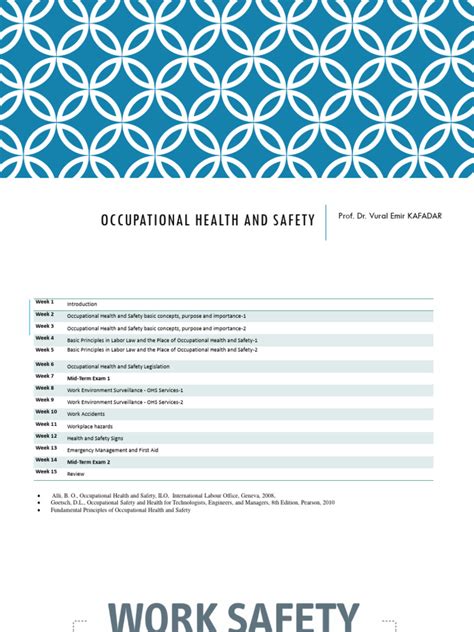 ohs lecture notes pdf occupational safety and health human