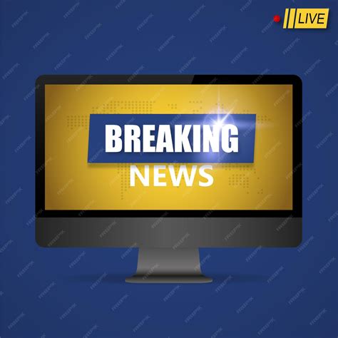 Premium Vector Breaking News Background World Tv News Banner Design In Monitor