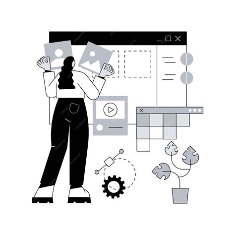 premium vector front end development abstract concept vector illustration