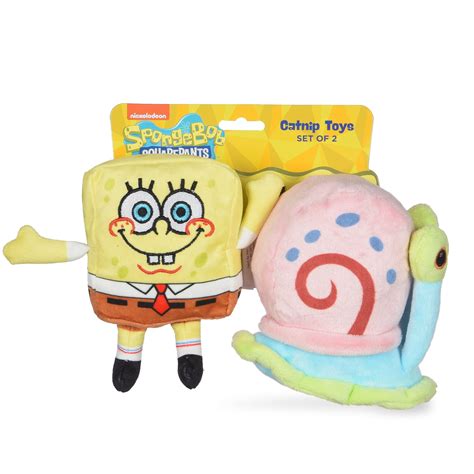 Spongebob Spongebob Gary Catnip Plush Toy 2pk Backercard