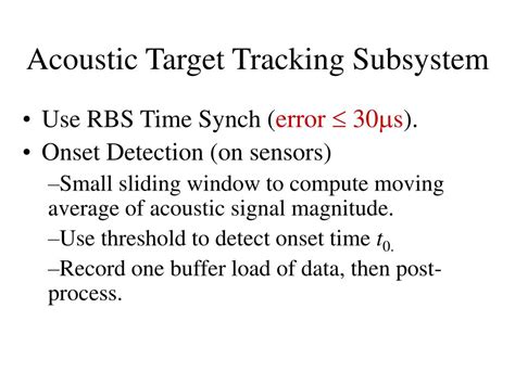 Ppt Acoustic Target Tracking Using Tiny Wireless Sensor Devices Powerpoint Presentation Id