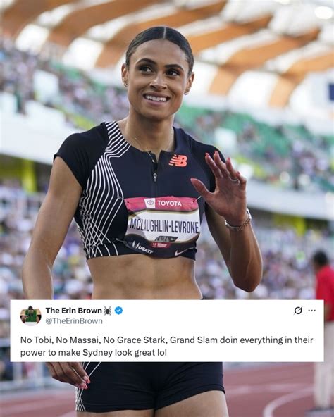 American A Social Media User Feels Sydney Mcluaghlin Levrone Is