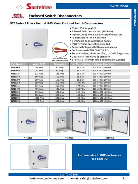 Switchtec Nte0400 Nte0400 Nterange Pdf Power Engineering