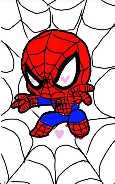 Disegno Arte Spiderman Carta Da Parati Nera