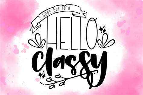 Hello Classy A Script Print And Doodle Trio 1338610
