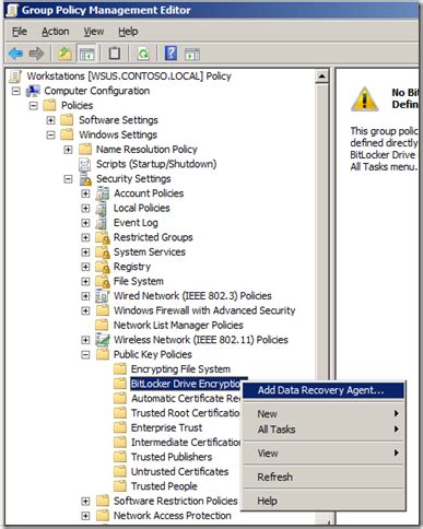 How to configure Group Policy to use Data Recovery Agents with âœBitlocker to Goâ drives â