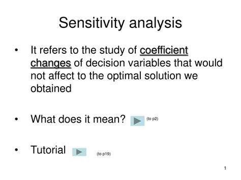 Ppt Sensitivity Analysis Powerpoint Presentation Free Download Id 4493887