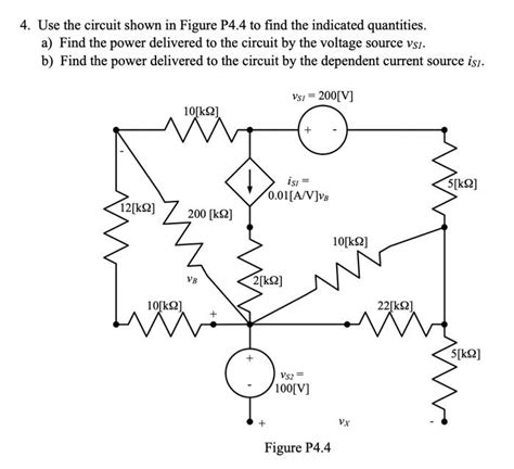 solved 4 use the circuit shown in figure p4 4 to find the