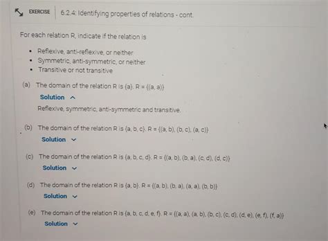 Solved For Each Relation R Indicate If The Relation Is