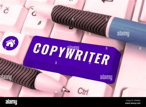 Writing Displaying Text Copywriter Concept Meaning Writing The Text Of Advertisements Or