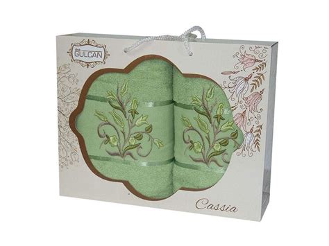 Набір рушників Gulcan Cotton Cassia Green 50x90 70x140 908685 — купити на Eva Ua — ціна 525 грн