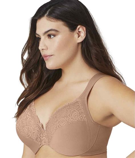 Glamorise Cappuccino Plus Size Low Cut Wonderwire Bra Us 46dd Uk 46dd