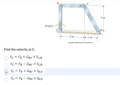 Solved Find The Velocity At C Chegg Com