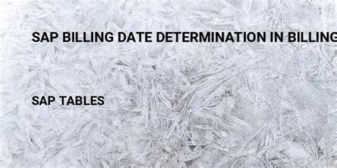 Sap Billing Date Determination In Billing Document Table In Sap