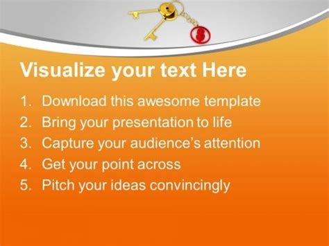 Golden Key And Dollar Keychain PowerPoint Templates Ppt Backgrounds For Slides