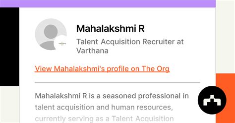 mahalakshmi r talent acquisition recruiter at varthana the org